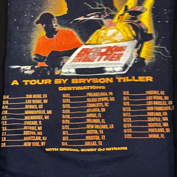 Hanes | Tops | Bryson Tiller 223 Back N Better Tour Tshirts | Poshmark